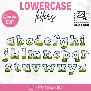 Editable Canva Frame Letters, Uppercase Lowercase & Numbers, Drag and ...