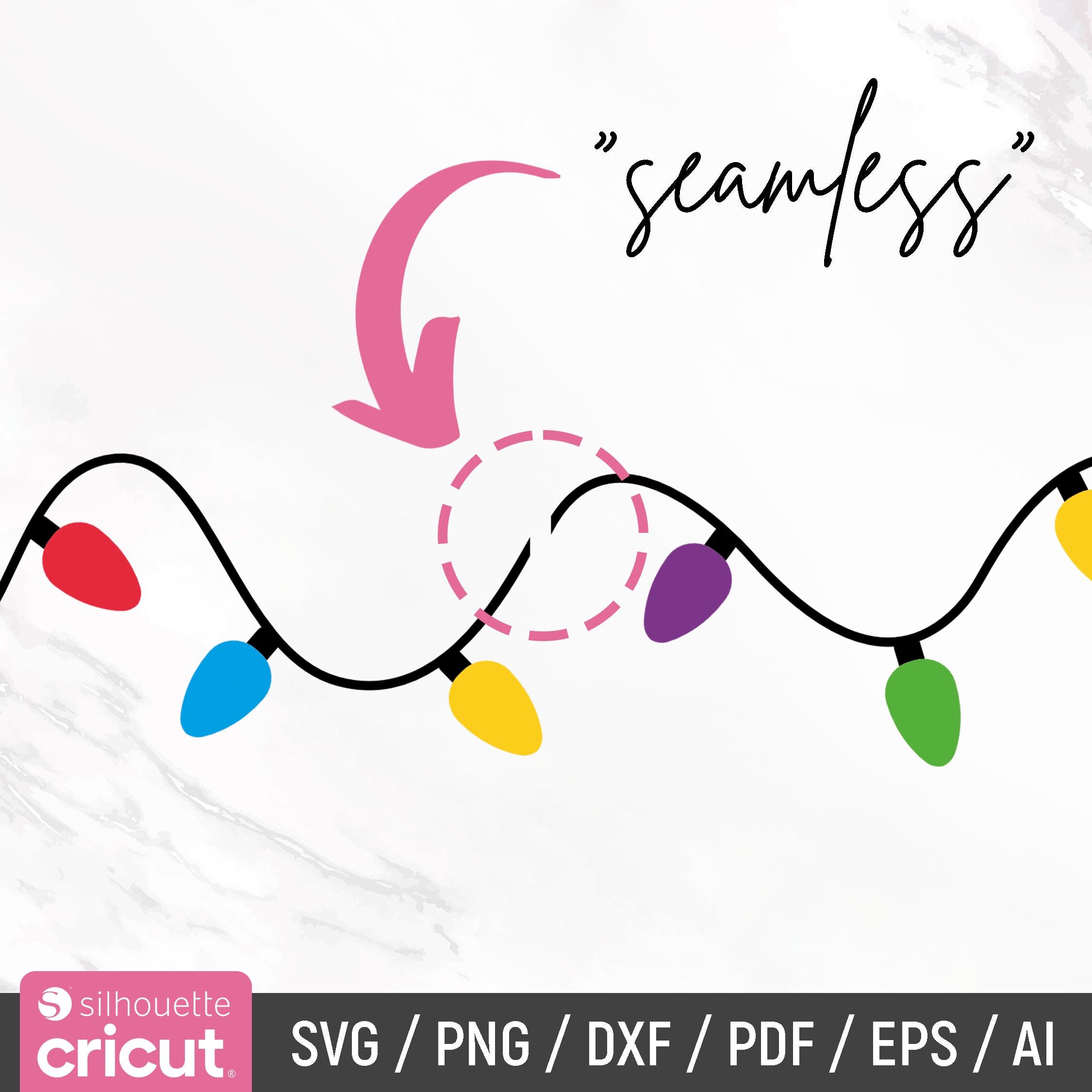 Christmas Lights Svg Bundle, Seamless Christmas Lights Pattern ...