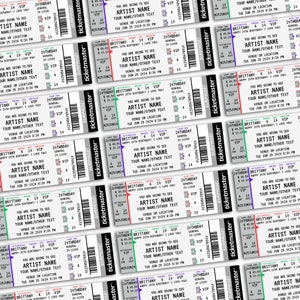 Editable Concert Ticket Template, DIY Concert Ticket, Custom Concert ...