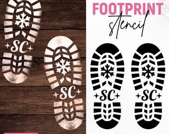 Santa Footprint Svg, Christmas Footsteps Svg, Christmas Feet, Santa ...