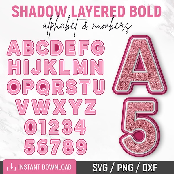 Layered Fonts Svg - Etsy