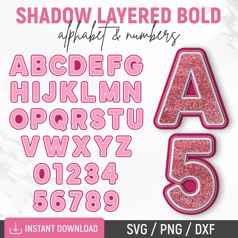 Layered Fonts Svg - Etsy