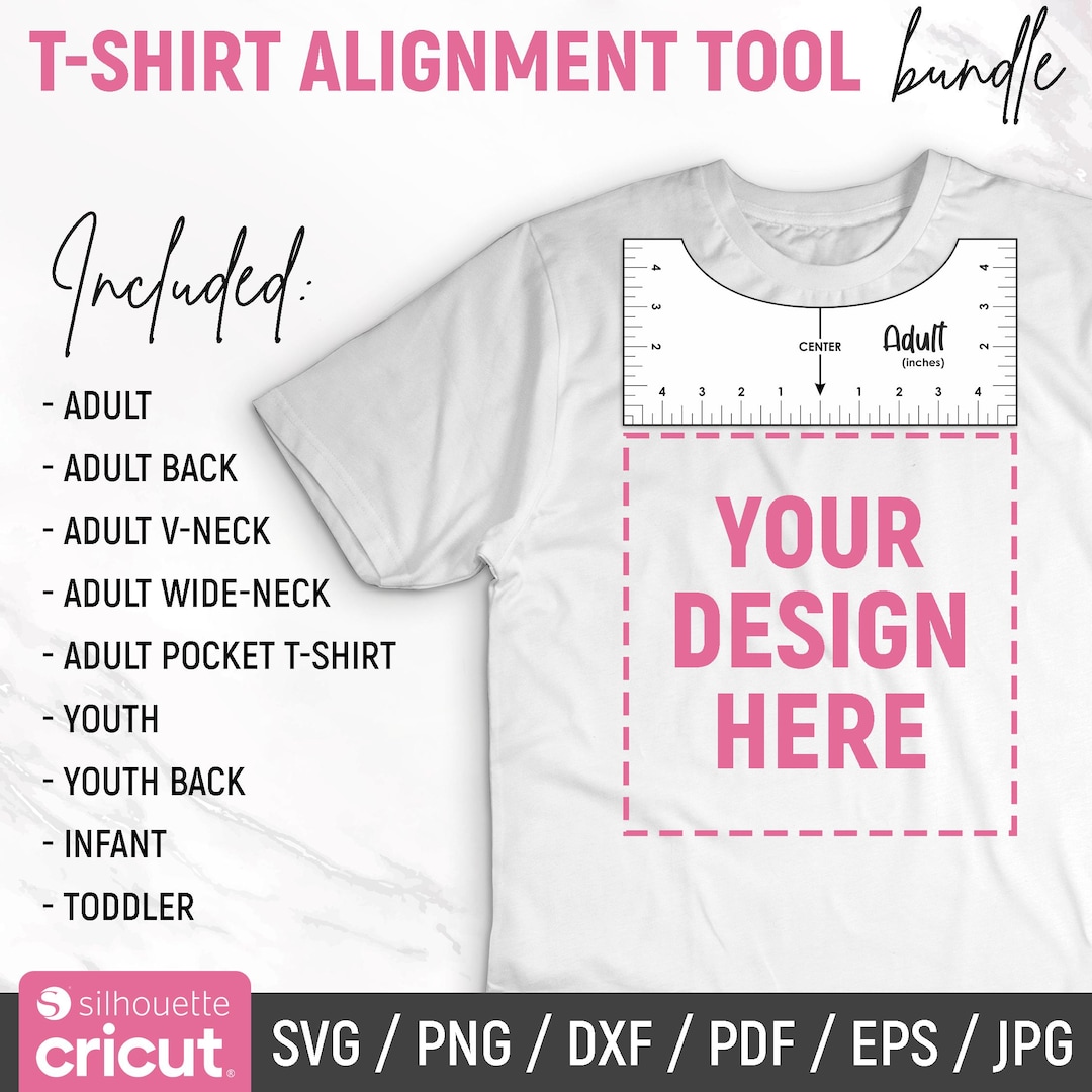 T-shirt Alignment Tool Svg, T-shirt Ruler Svg, T-shirt Placement Guide ...
