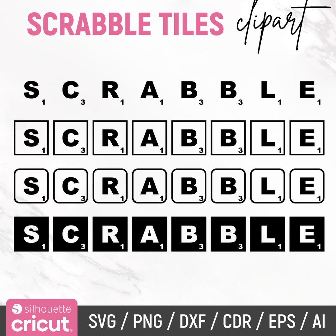 Scrabble Tiles Svg, Alphabet Letter Tiles, Scrabble Tiles Cut Files ...