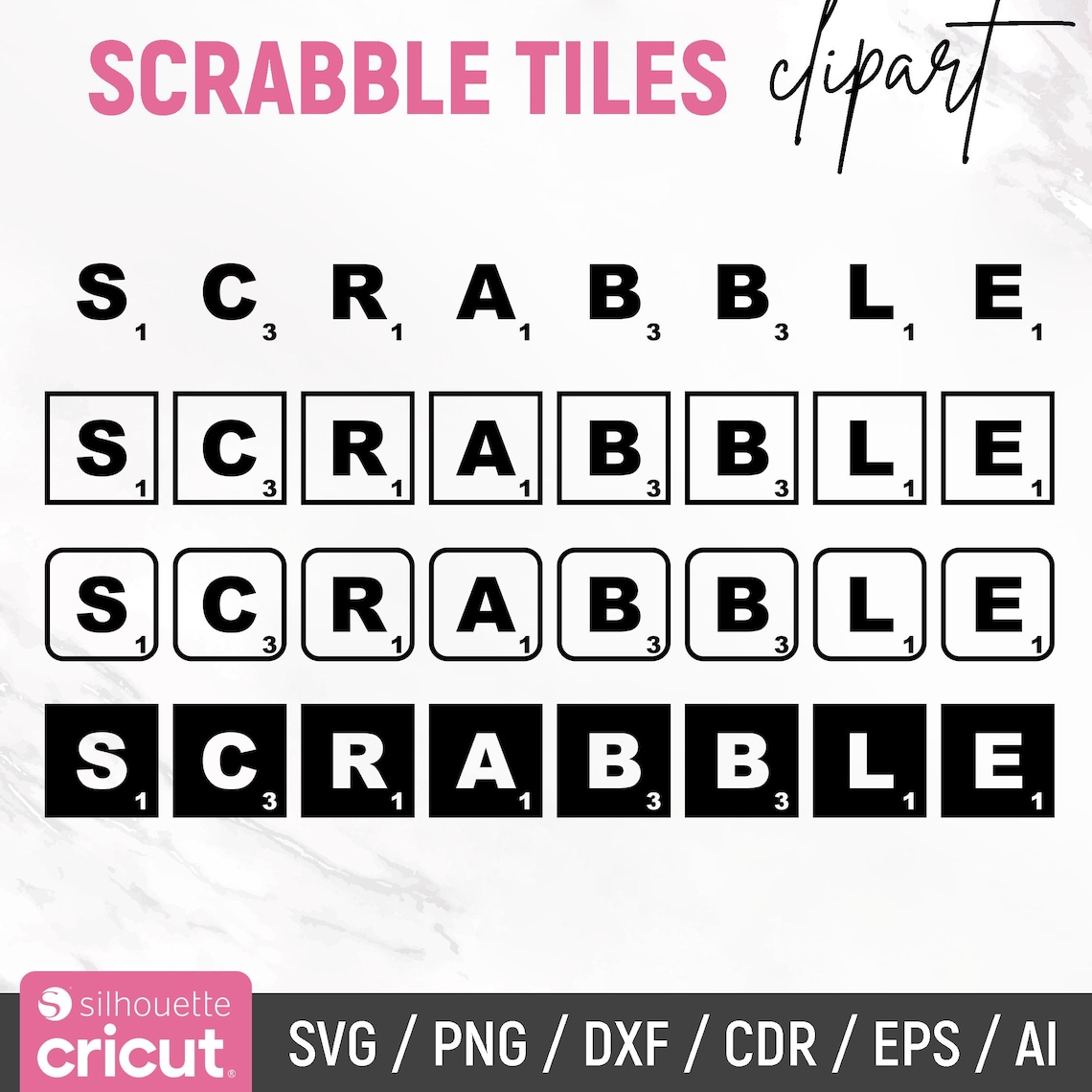 Scrabble Tiles Svg, Alphabet Letter Tiles, Scrabble Tiles Cut Files ...