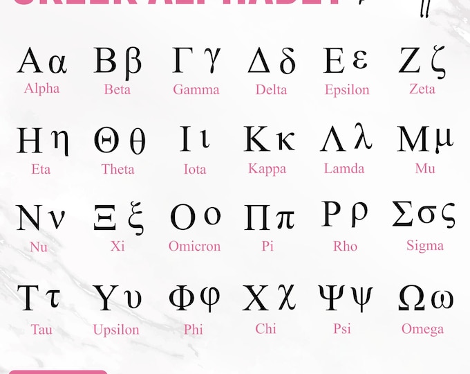 GREEK Letters Cut Files - Entire Alphabet - Letters - Svg - Vector Art ...