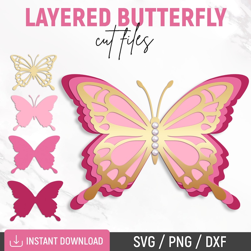 3d Butterfly Svg - Etsy