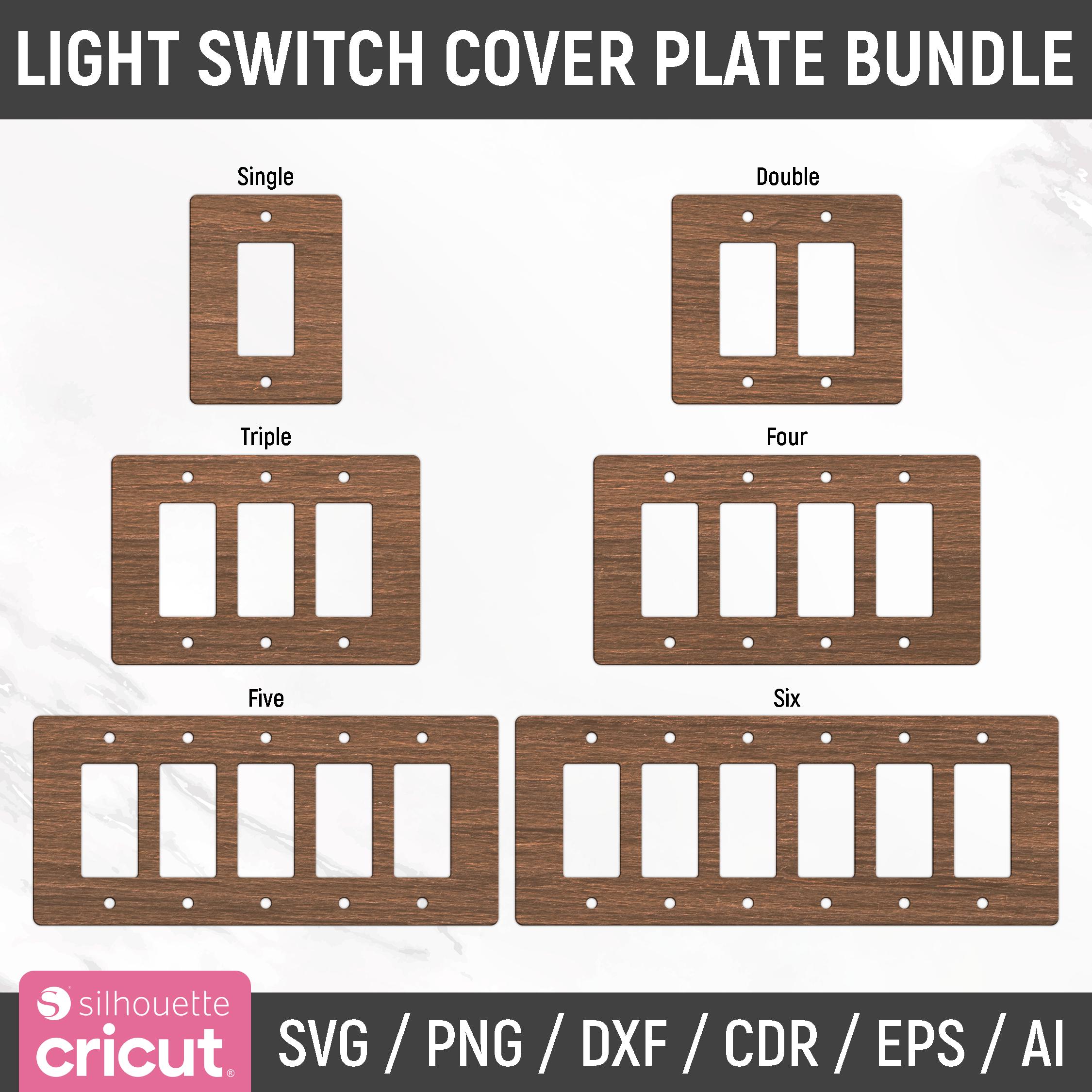 Light Switch Cover Plate Bundle, Light Switch Plate Cover Svg, Wall ...