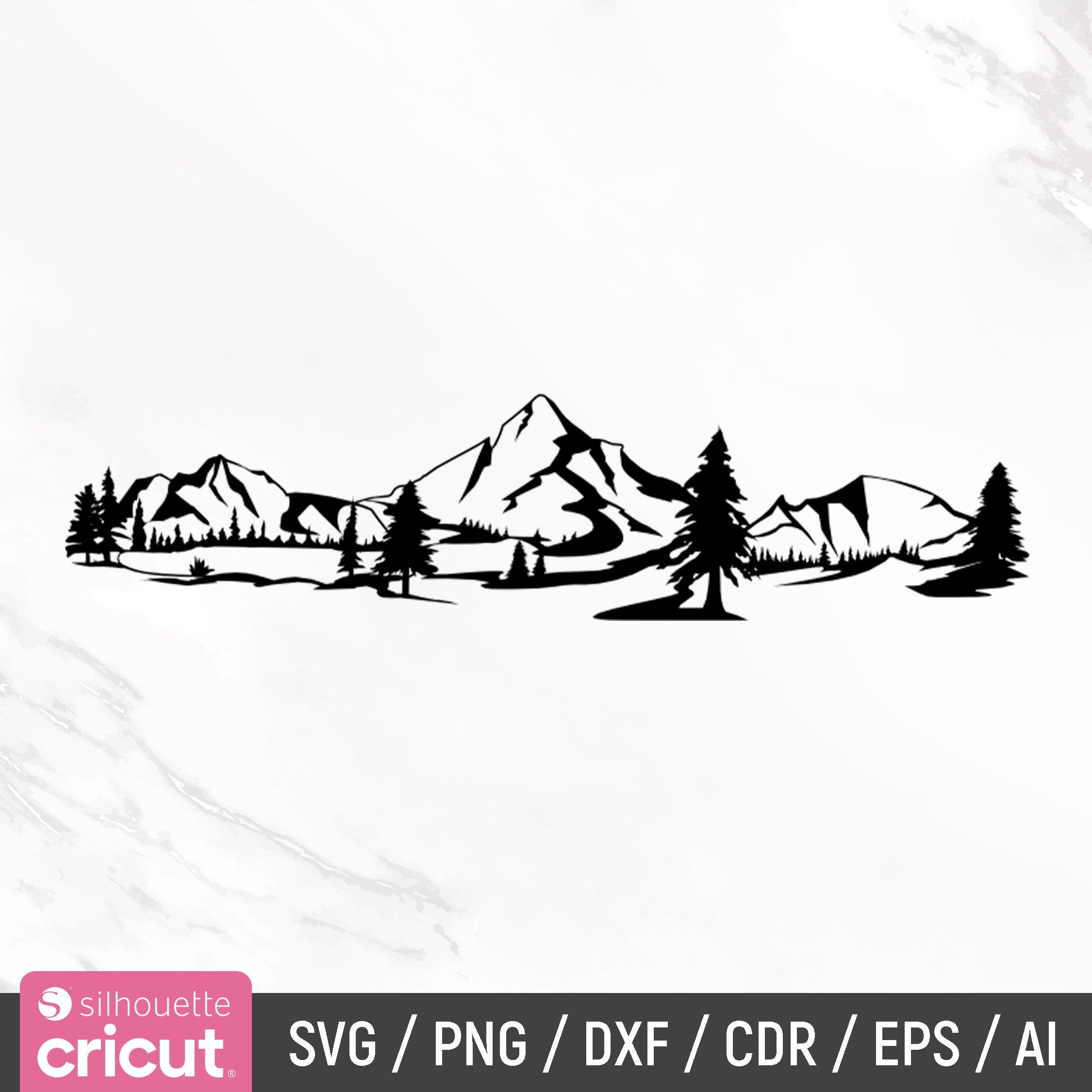 Mountain Svg Bundle, Trees Svg, Forest Svg, Forest Tree Svg, Mountain ...