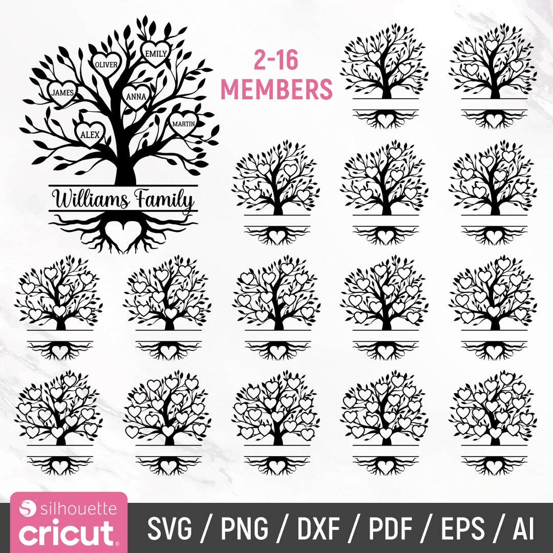 Family Tree Svg Bundle, Tree of Life Svg, Family Tree Branch, Family ...