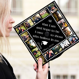 Custom Photo Graduation Cap Topper, Graduation Decoration, Class of ...