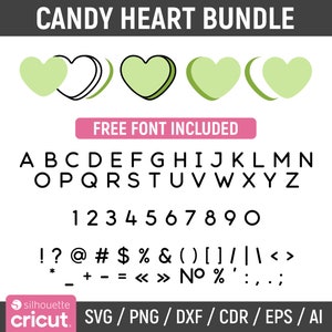 Candy Heart Svg, Candy Heart Png, Candy Hearts Svg, Candy Heart Clipart ...