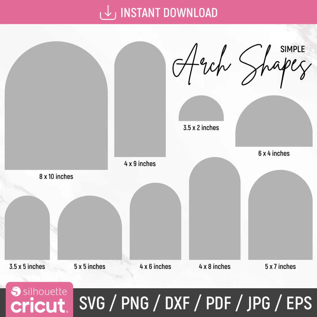 Arch Svg Bundle, Arch Wedding Invitation Template, Boho Chiara Arch Svg ...