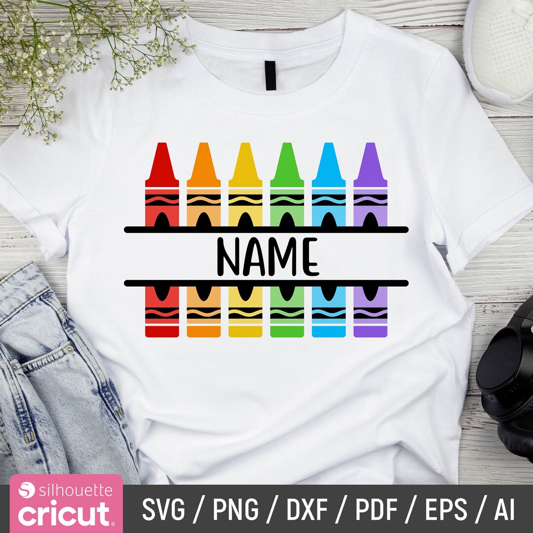 Crayon Monogram Svg, Crayon Split Monogram Svg, Teacher Monogram Svg ...