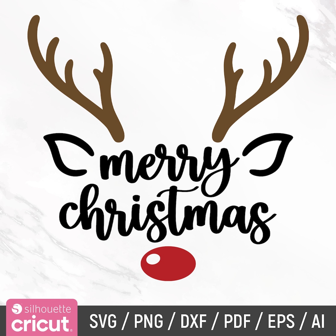 SVG de Rodolfo Feliz Navidad, SVG de Feliz Navidad, SVG de cuernos de ...