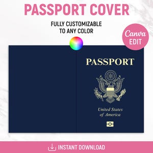Editable Us Passports for Kids, Passport for Kid for Playing Travel and ...