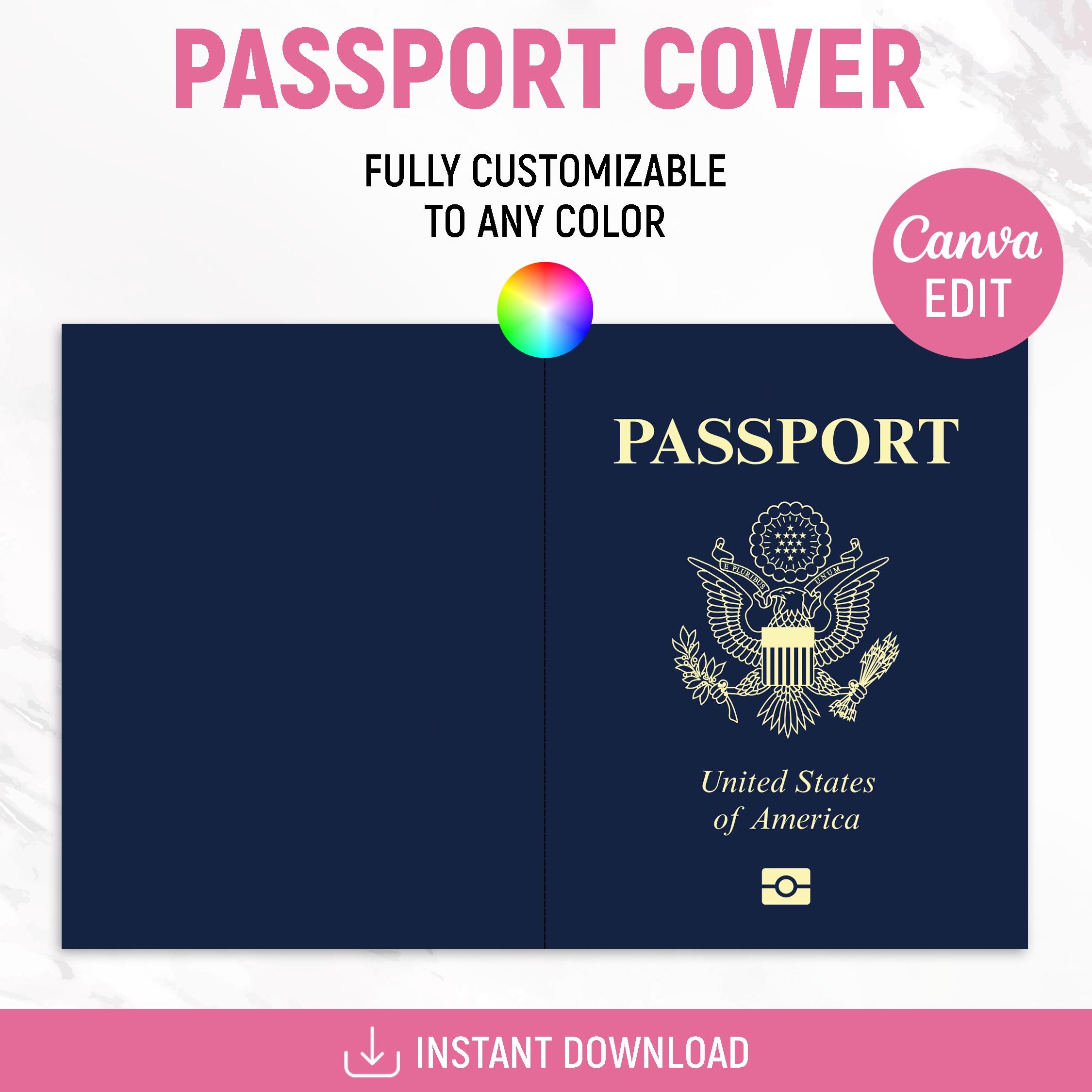 Editable Us Passports for Kids, Passport for Kid for Playing Travel and Learning, Boarding Pass ...