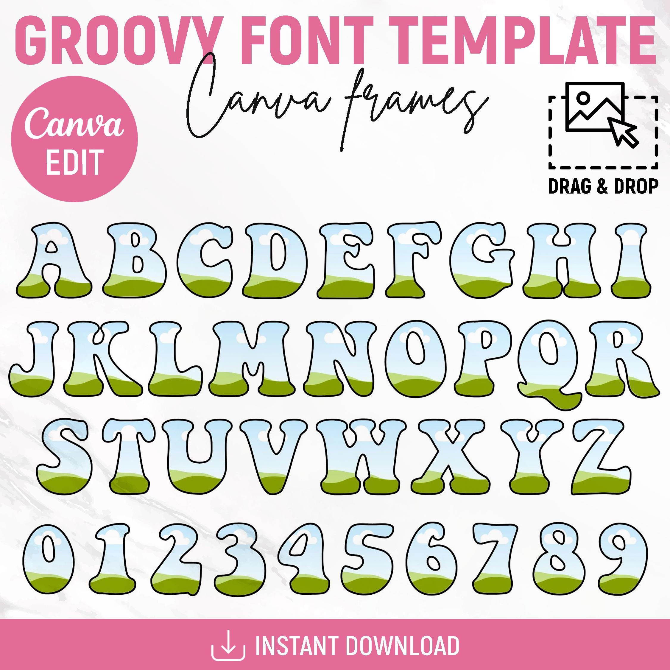 Editable Canva Frame Letters, Uppercase Lowercase & Numbers, Drag and ...