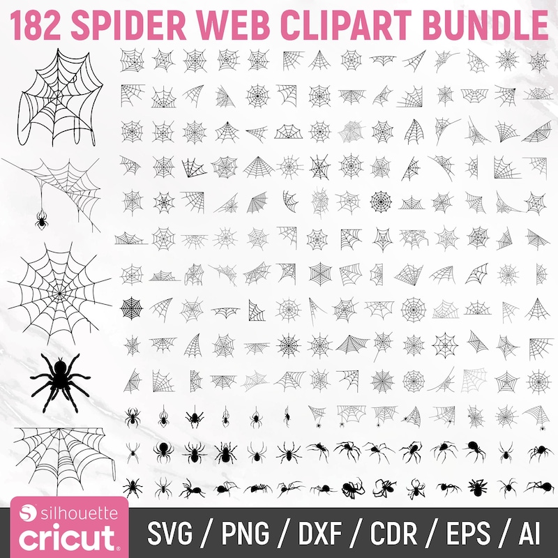 Cobweb Clip Art - Etsy