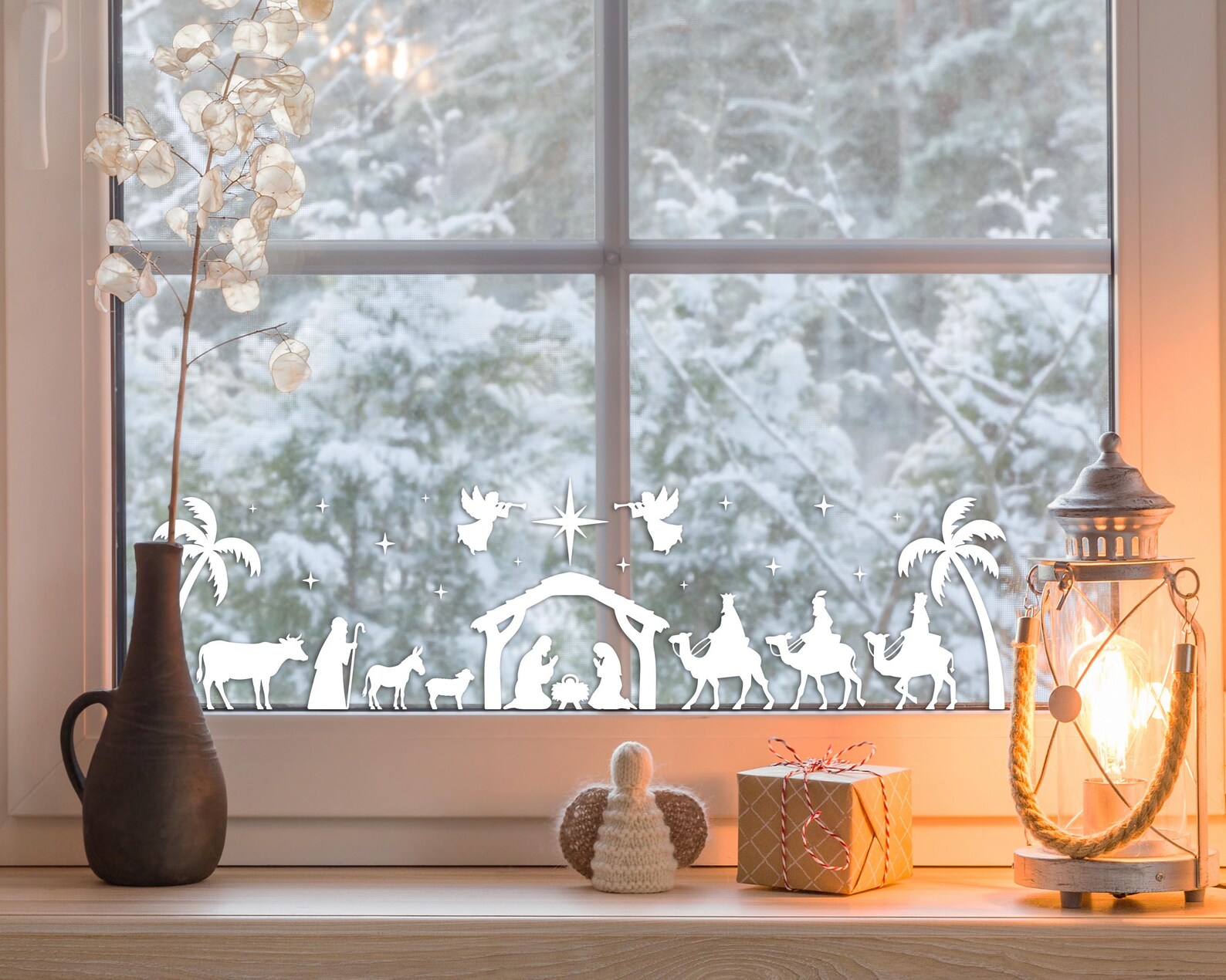 Nativity Scene Svg, Christmas Svg, Decoration Vinyl Decal, Nativity ...