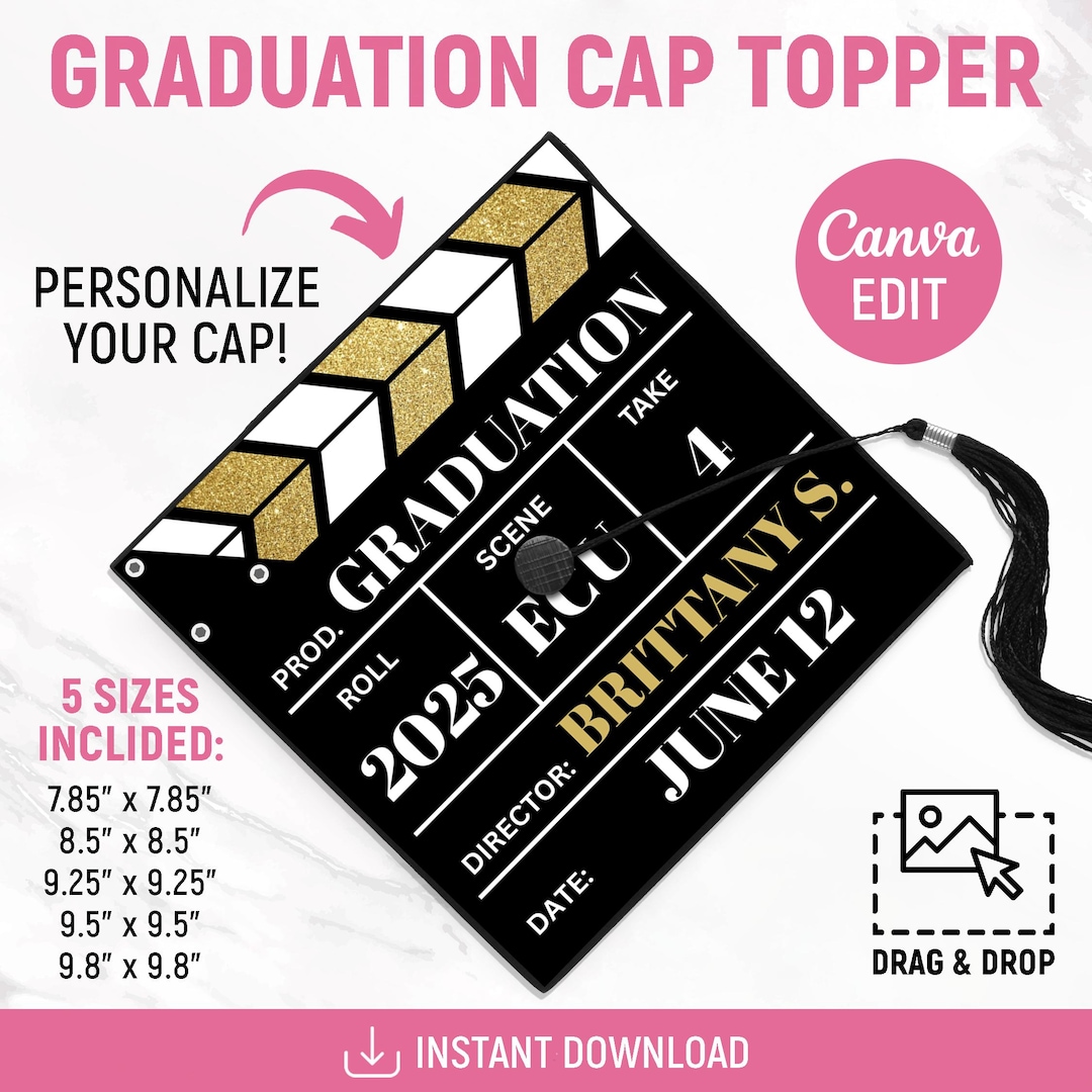 Personalized Graduation Cap Topper, Custom Grad Cap Topper, Class of ...