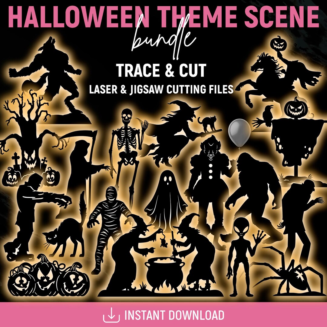 Halloween Theme Scene Template, Halloween Scene Lawn Decor, Outdoor ...