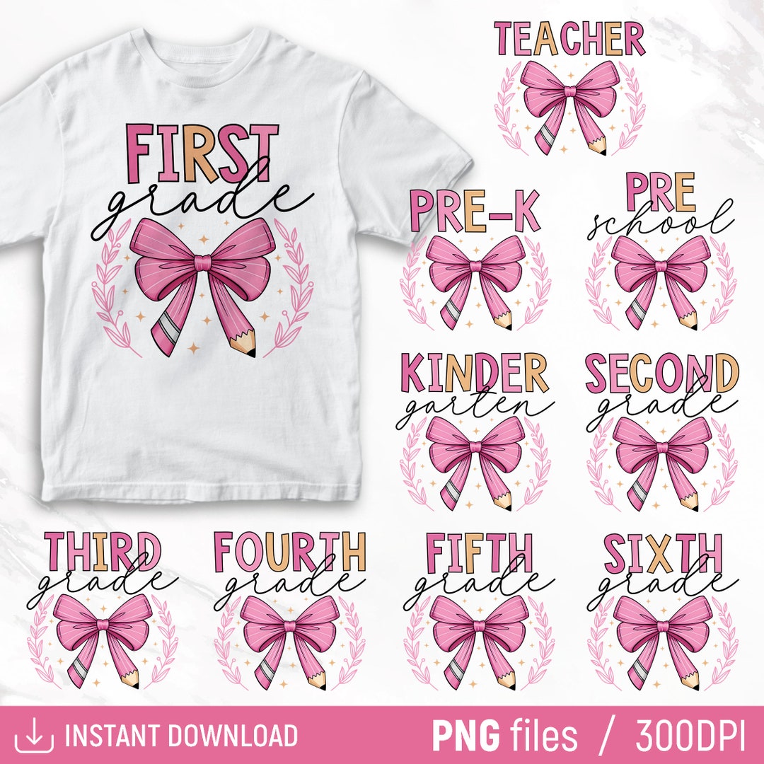 Teacher Coquette Pencil Bundle Png, Coquette Pencil Png, Retro Teacher ...