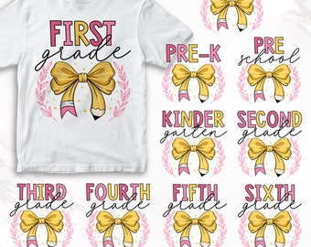 Coquette Pencil Bundle Png, Back to School Bundle, First Grade Png ...