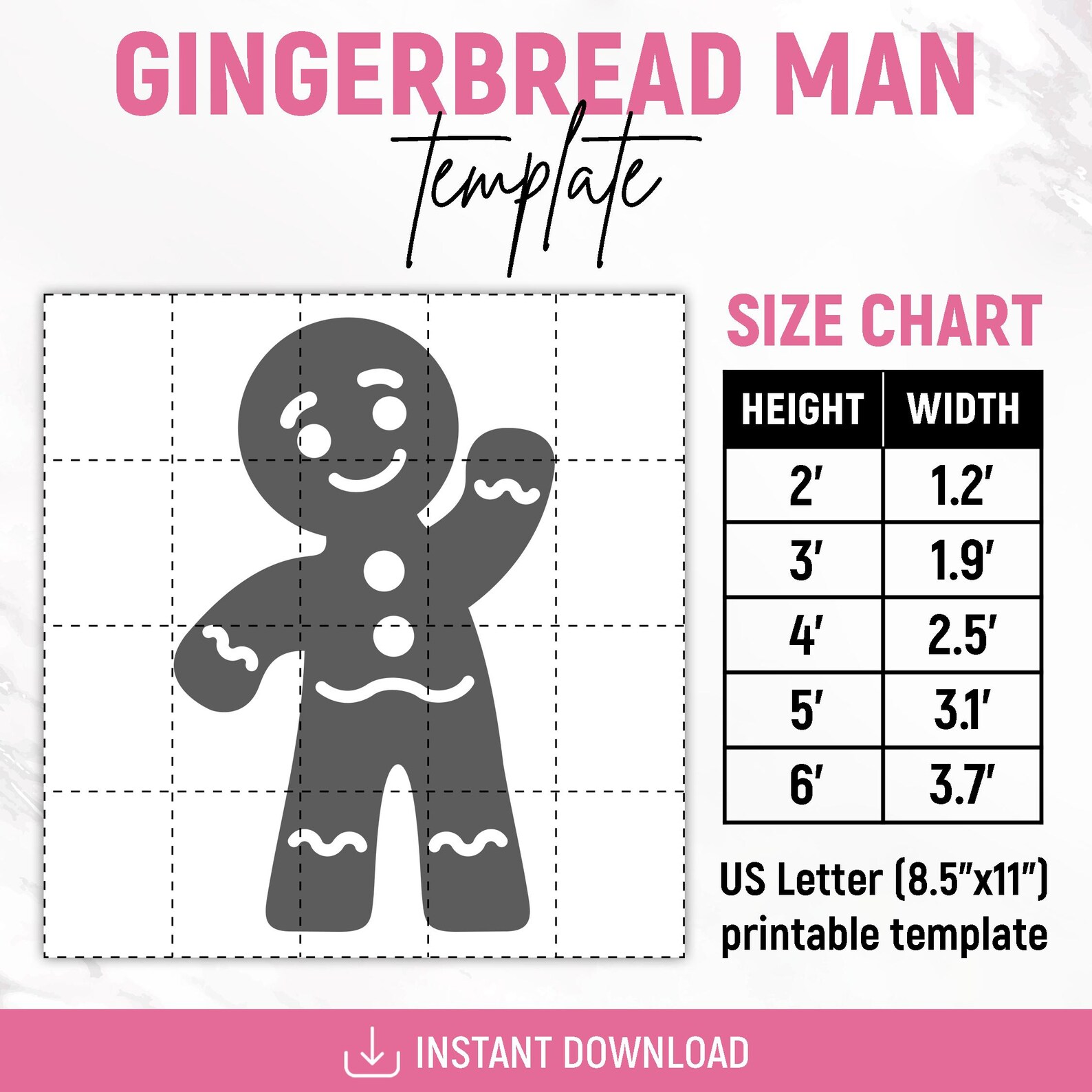Gingerbread Man Template, Christmas Scene Lawn Decor, Outdoor ...