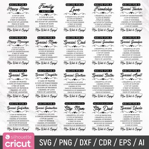 Family Recipe Svg Bundle, Kitchen Svg, Funny Kitchen Svg, Cutting Board ...