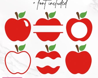 Teacher Monogram Svg, Apple Split Monogram Svg, School Teacher Svg ...