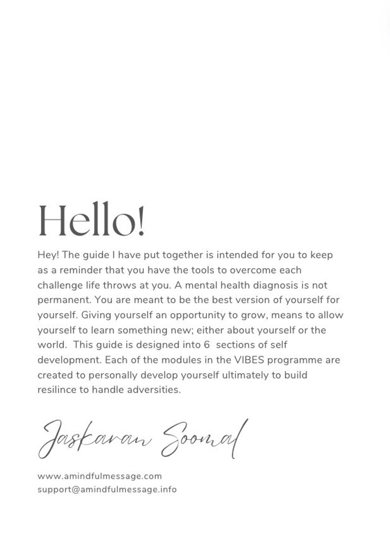 Mindful Workbook Template - Etsy