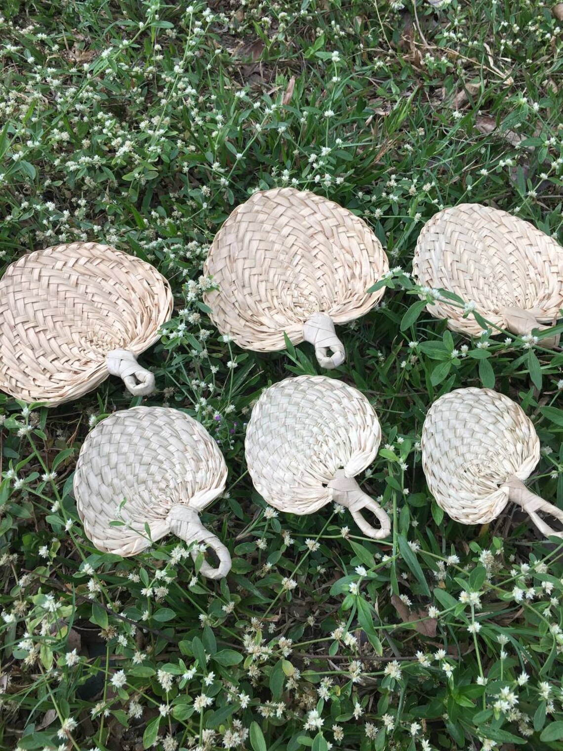 Handwoven Mini Natural Palm Leaf Fan, Wedding Favors, DIY Souvenir ...