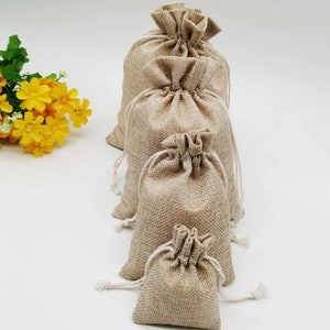 Burlap Pouch, Drawstring Linen Pouch, Wedding Favor Pouch - Etsy