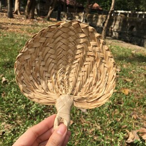 Handwoven Mini Natural Palm Leaf Fan, Wedding Favors, DIY Souvenir ...