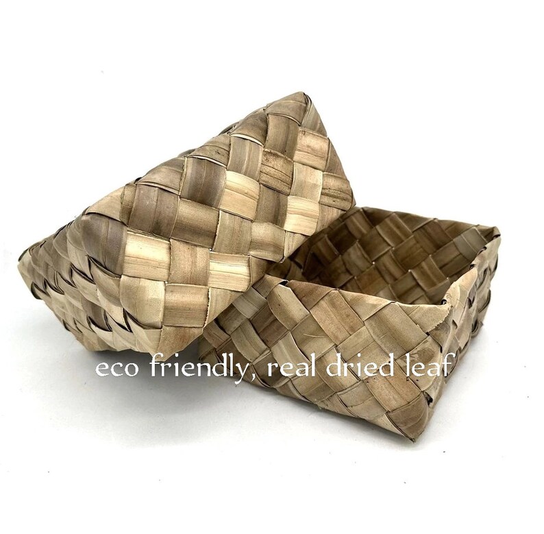 Natural Pandan Leaf Favor Boxes - Etsy