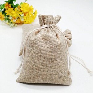 Burlap Pouch, Drawstring Linen Pouch, Wedding Favor Pouch - Etsy