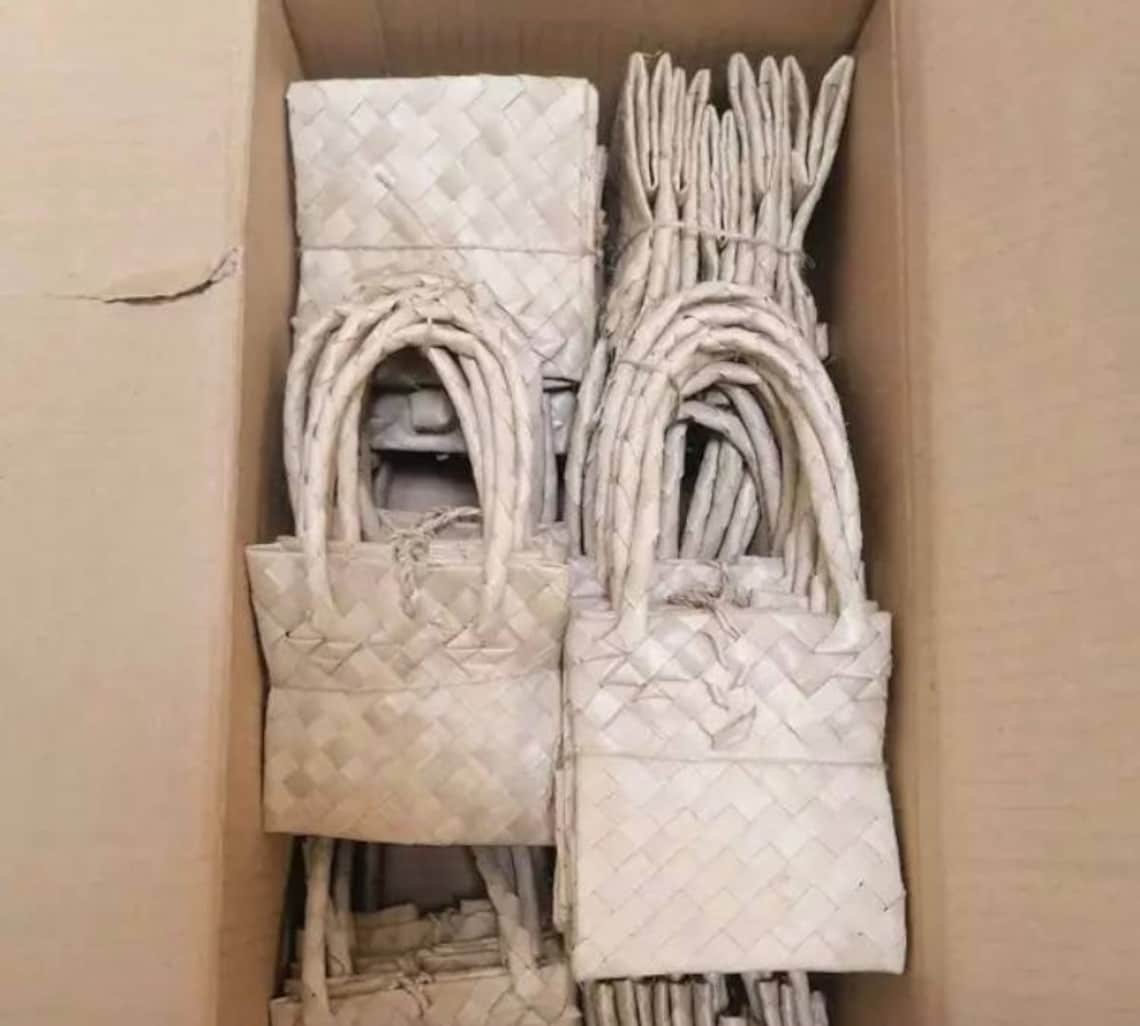 Eco Friendly Banig Bags, Palm Leaf Bags, Sustainable Favor Bags, Buri ...