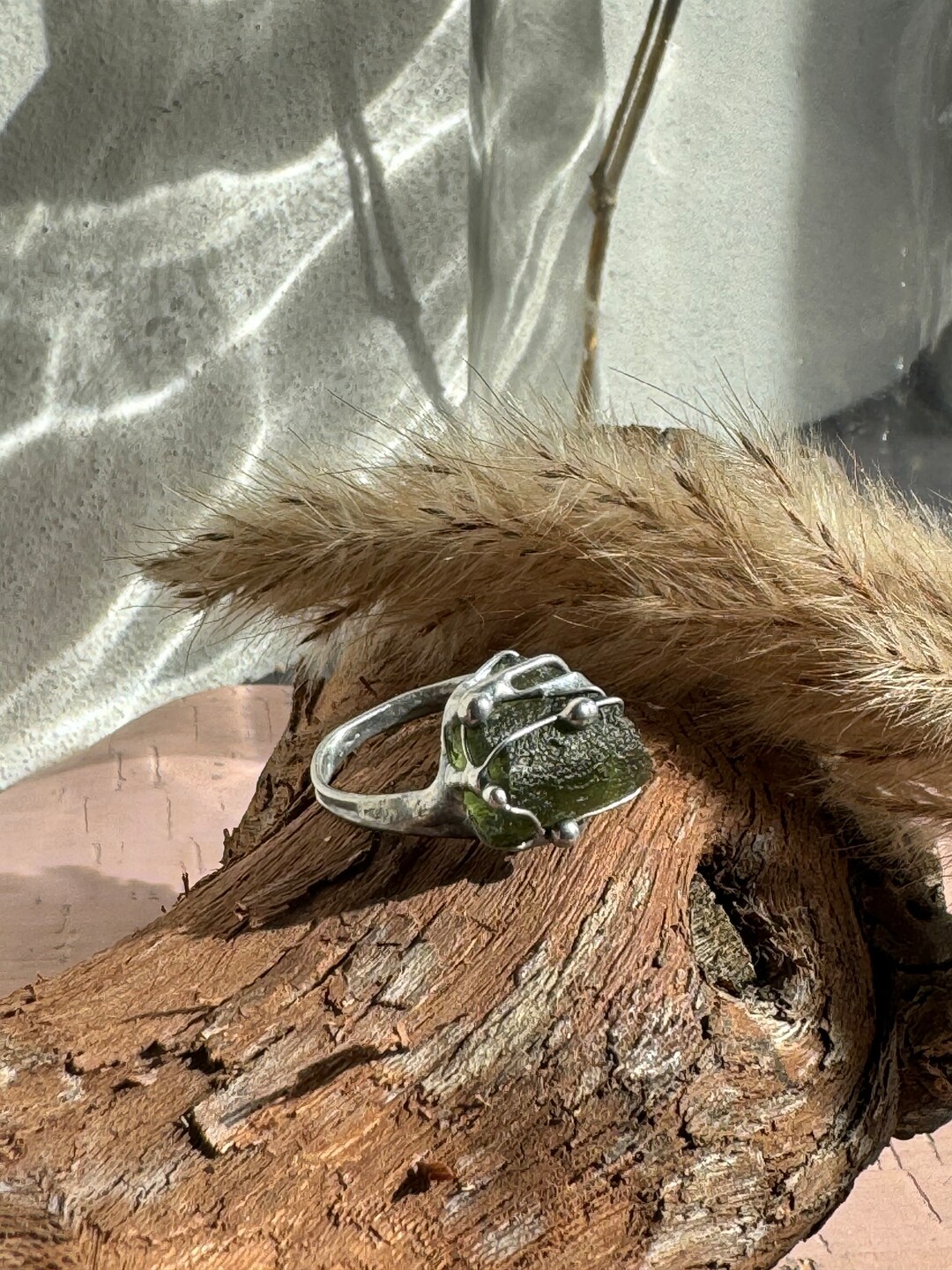 Moldavite Ring, Meteorite, Genuine Moldavite, Moldavite Talisman ...