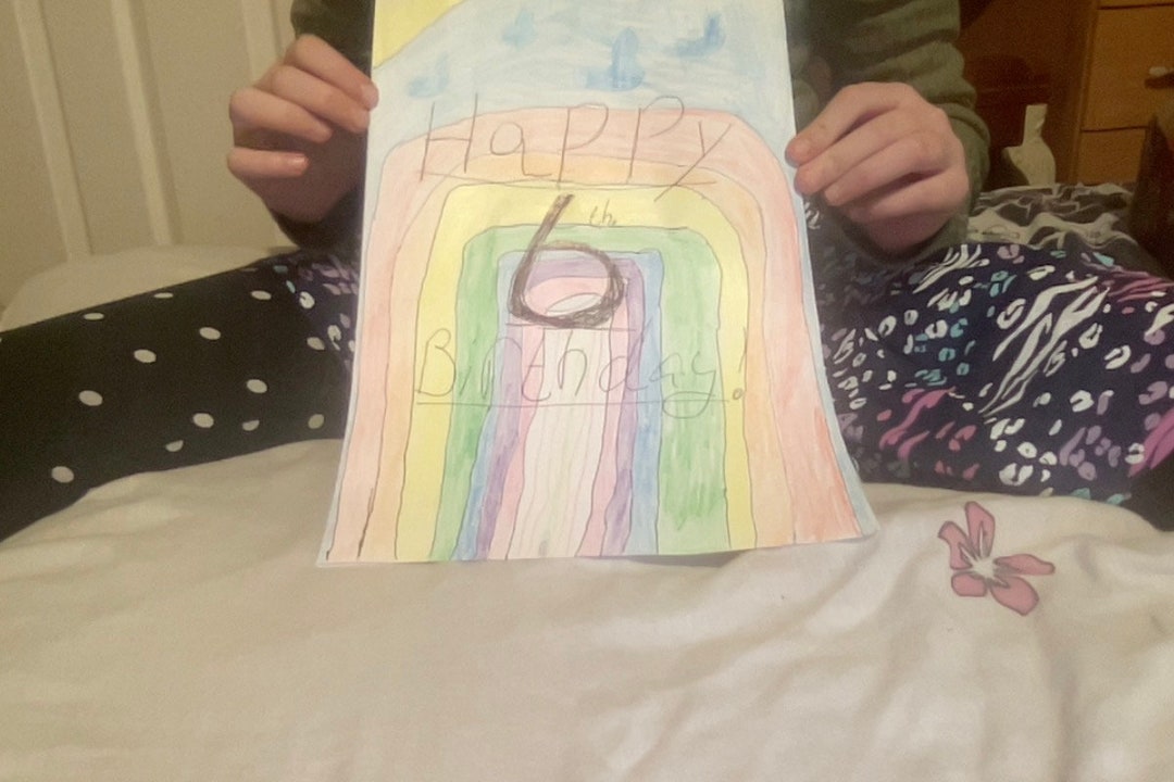 Happy 6th Birthday Card Rainbow - Etsy