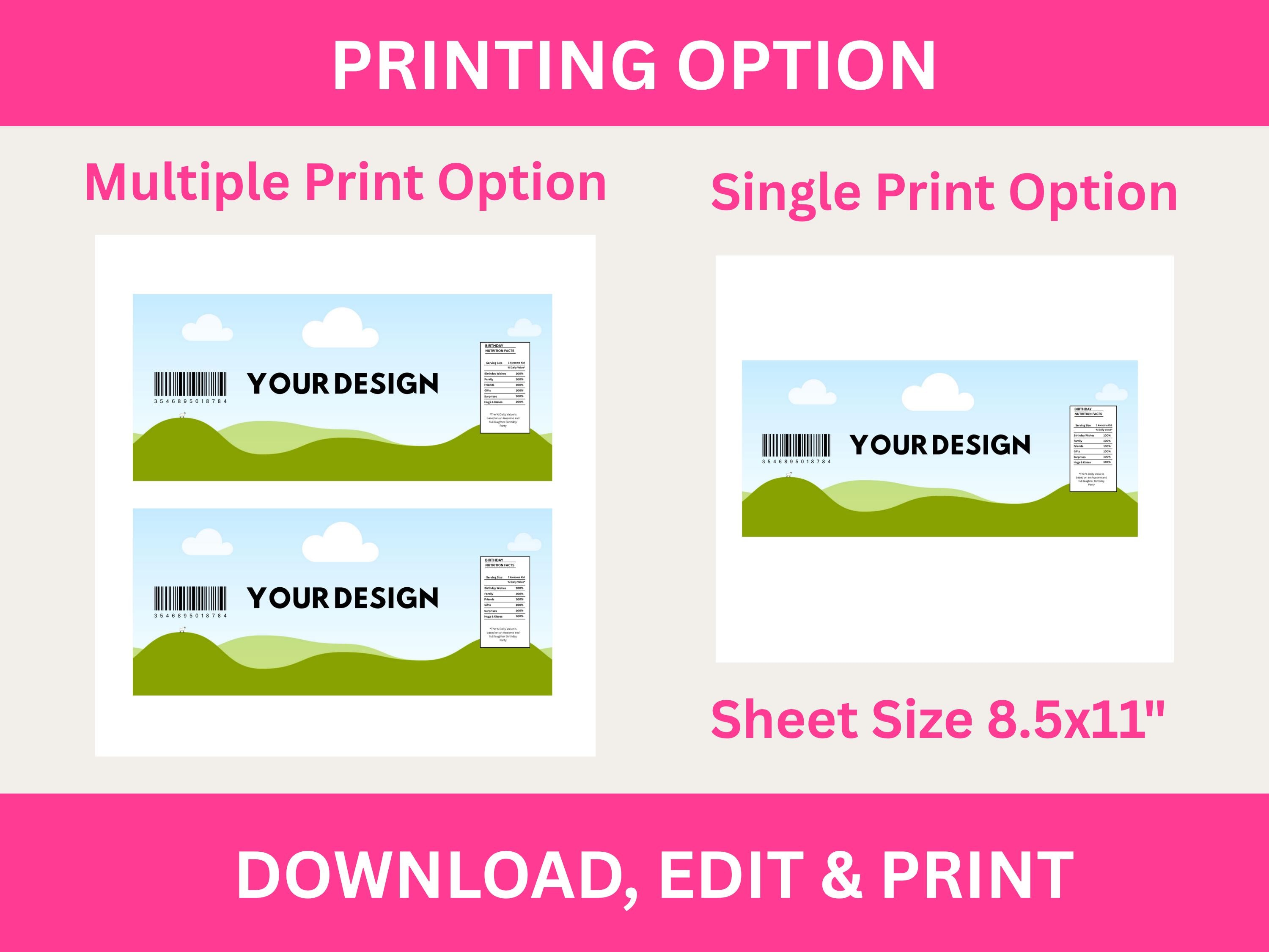 Editable Soda Can Label Template | Party Favor Drink Wrapper (digital ...