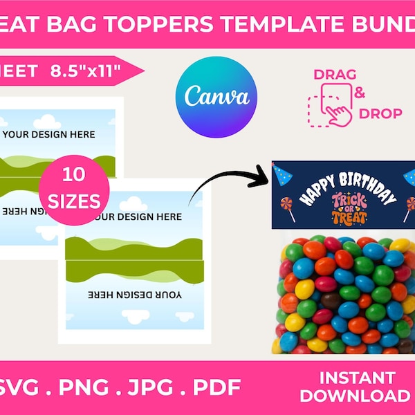 Bag Topper Template - Etsy