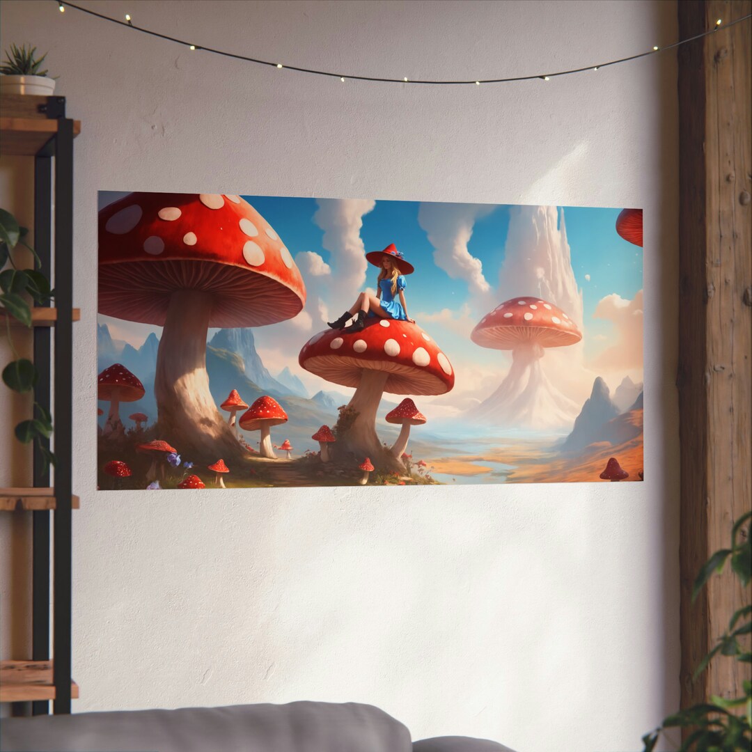 Alice in Wonderland Psychedelic Poster Cute Girl - Etsy