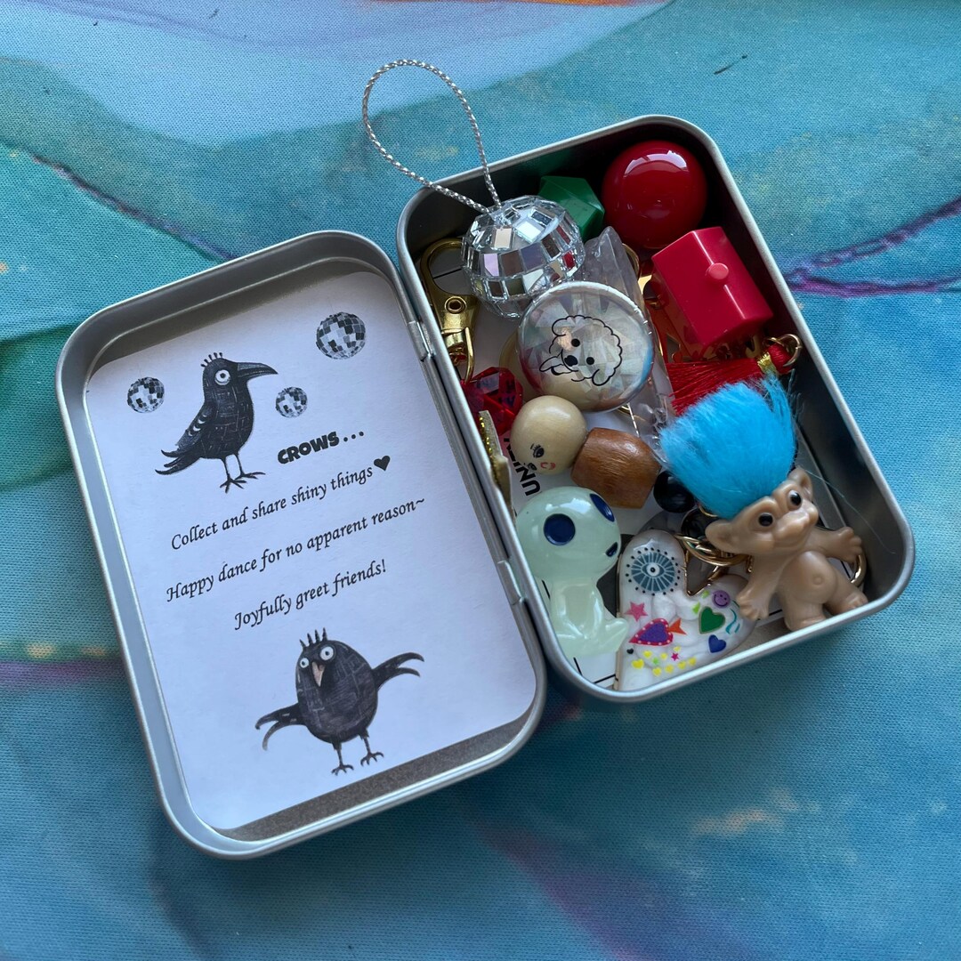 Curated CROW STASH Miniatures Good Luck Treasures Tin community Chest ...