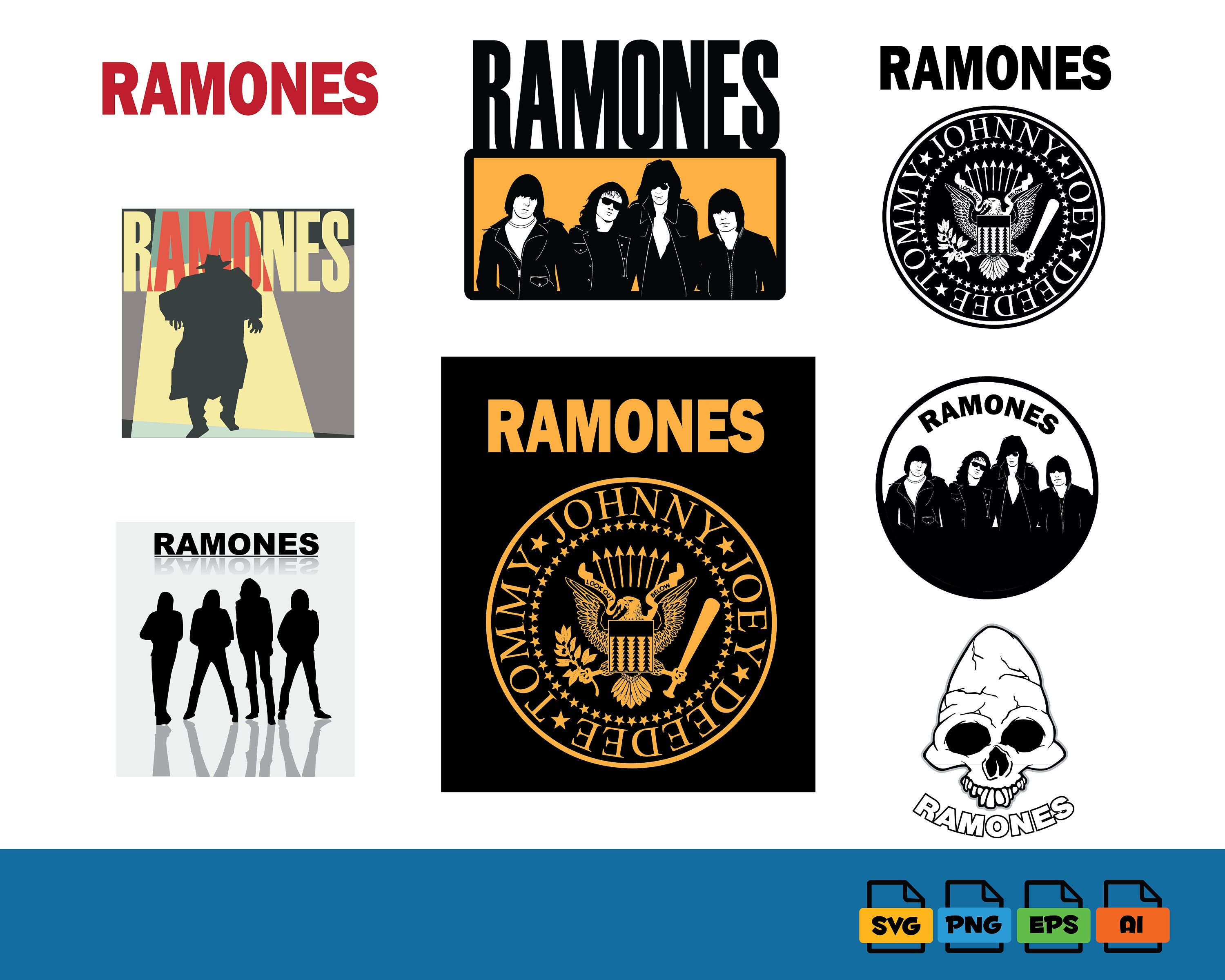 Ramones SVG and PNG Formats Ready to Use for Canva and Cricut High ...