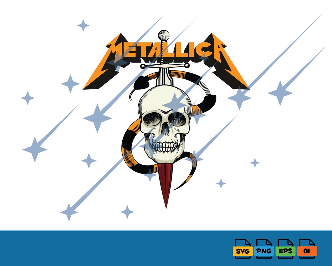 Metallica Vector 2 Formatos SVG y PNG Listo para usar para Canva y ...