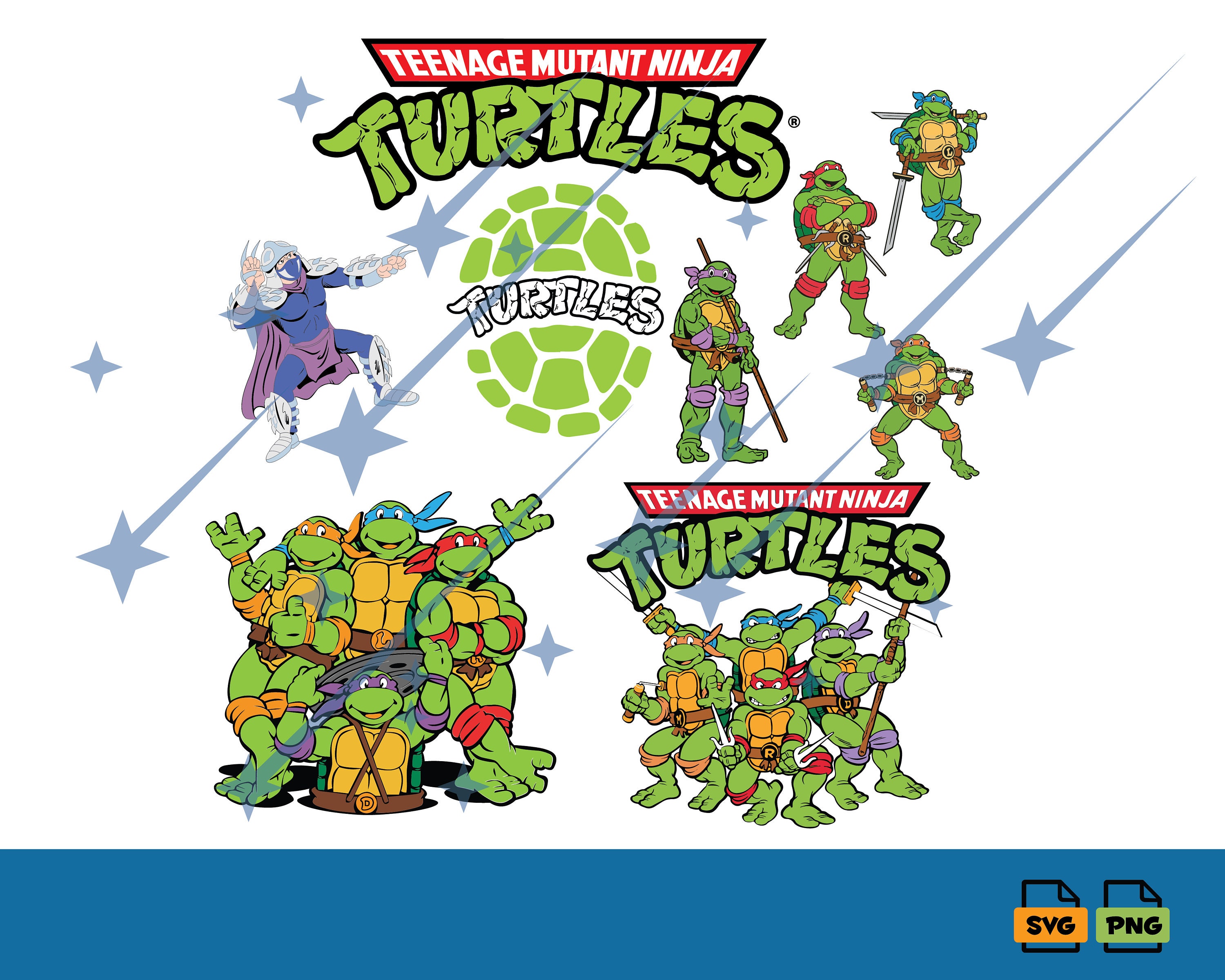 Ninja Turtle SVG and PNG Formats Ready to Use for Canva and Cricut High ...