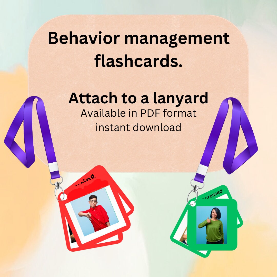 Behavior Management Flashcards, ASD, Special Education, Good and Bad ...