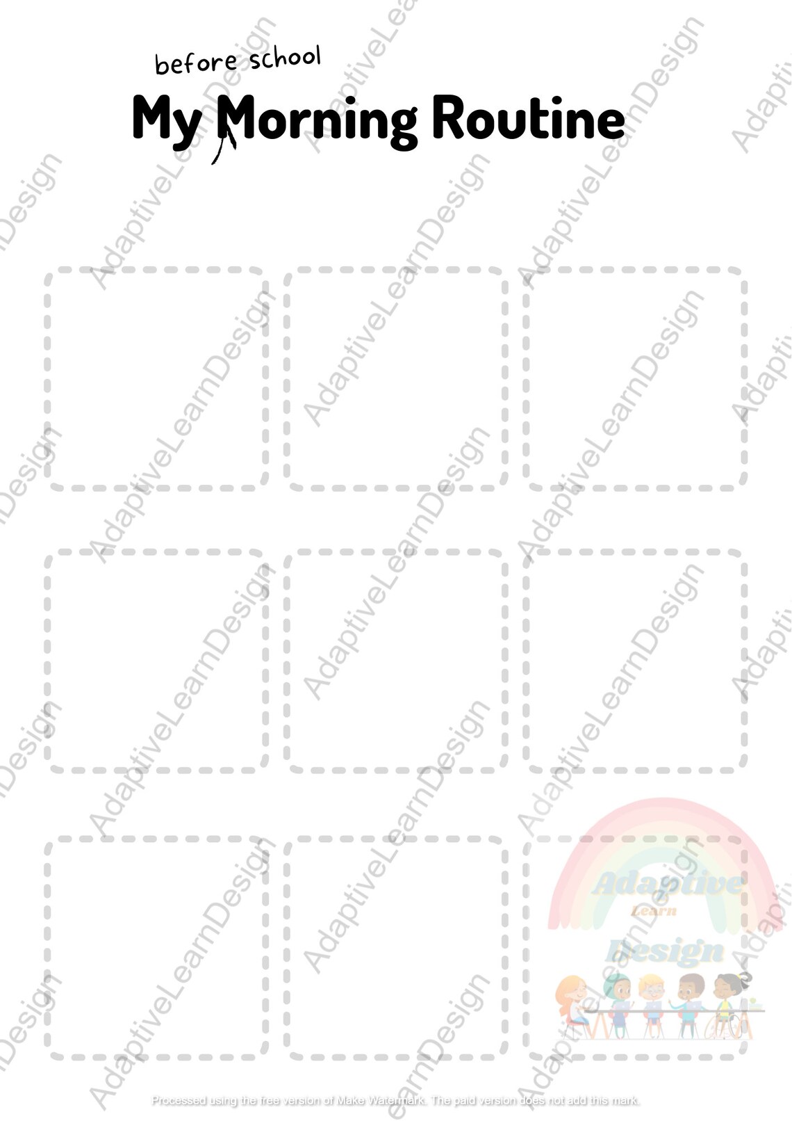 Special Education, Visual Cards, Routine, Morning, Before School ...