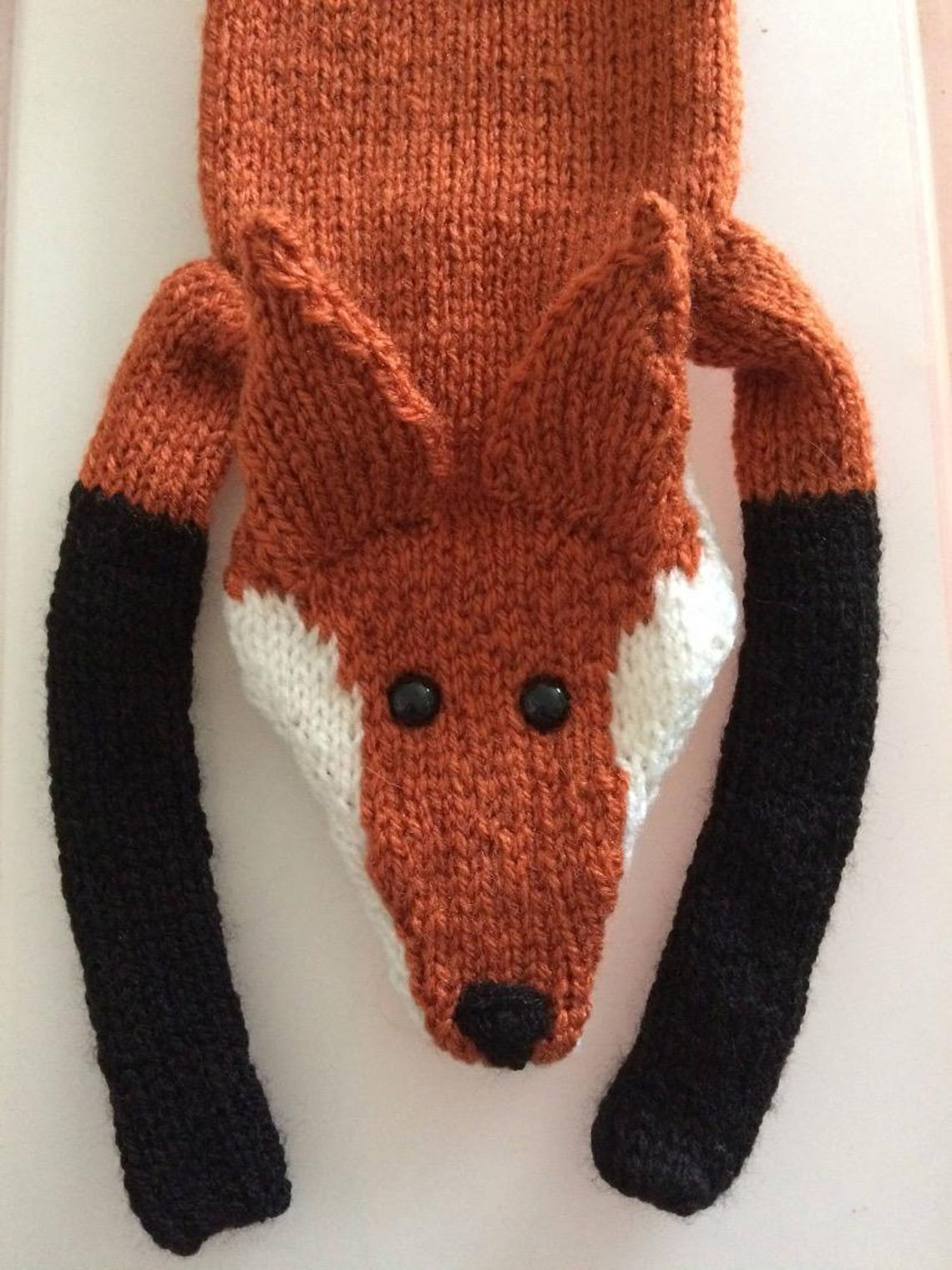 Fox Scarf Knitting Pattern, PDF Pattern for Childs Scarf - Etsy